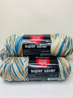 Red Heart | Office | 3 New Red Heart Super Saver Variegated 5oz Each ...